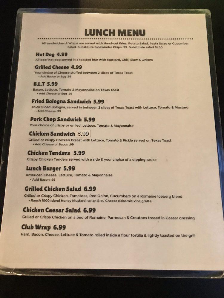 Menu at 601 BURGERS AND BREWS pub & bar, Mocksville