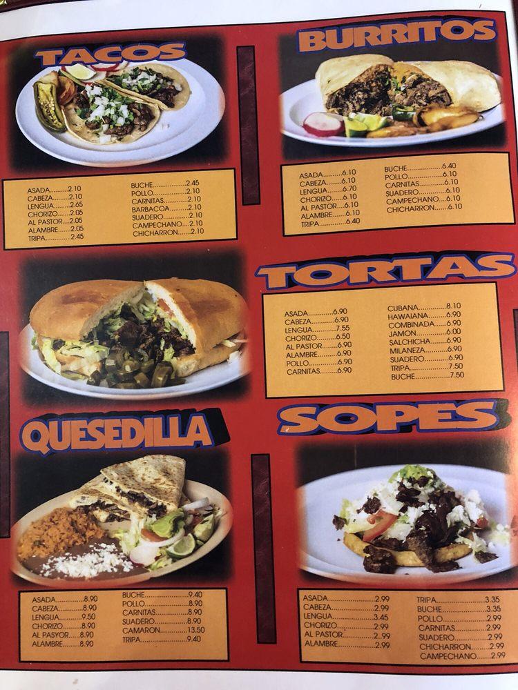 Carta del restaurante El Cuñado Mexican Cuisine, Rogers