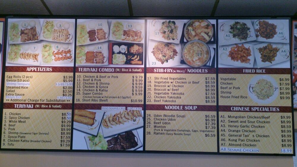 Menu at Teriyaki Time restaurant, Oak Harbor, State Rte 20