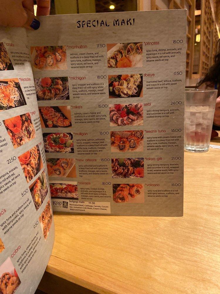 Menu at Tokyo Grill & Sushi restaurant, Kentwood