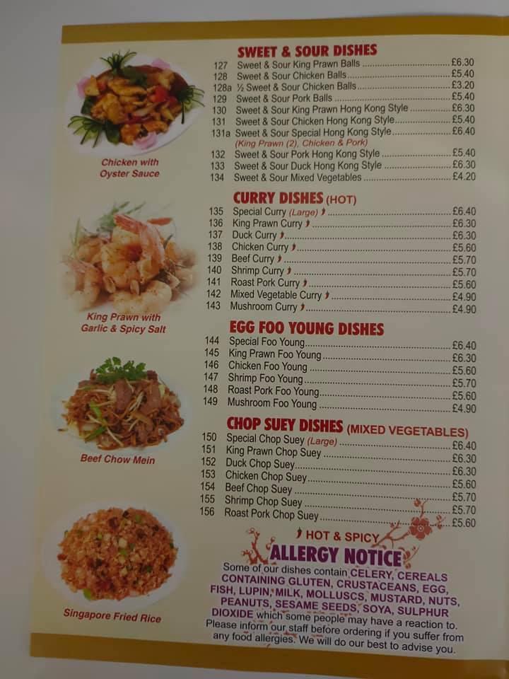 Menu at Brackley Chinese Takeaway fast food, Brackley