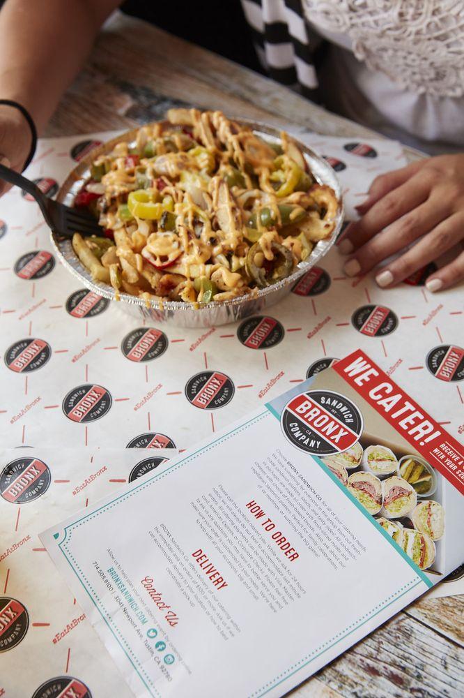 Menu at Bronx Sandwich Company restaurant, Costa Mesa