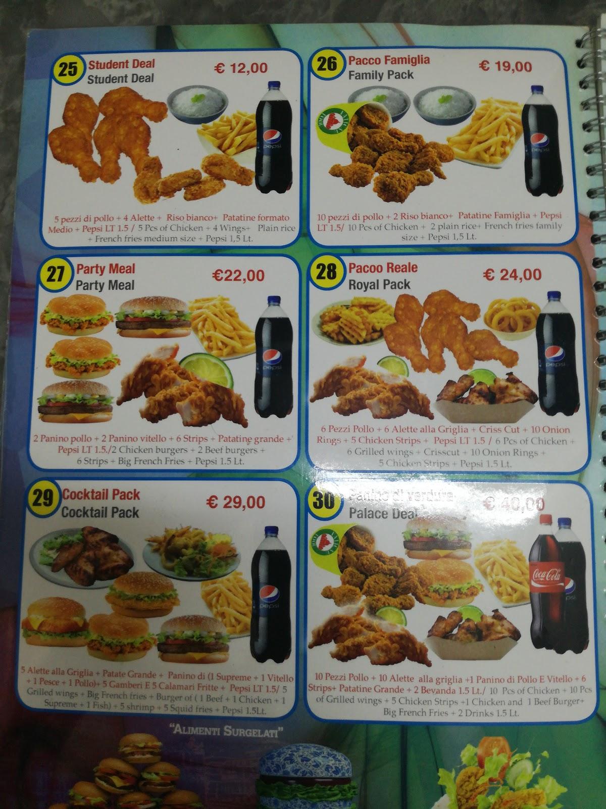 Menu at Halal Vatican Food fast food, Rome
