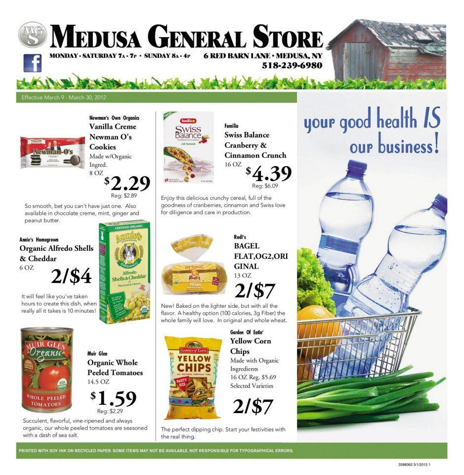 Menu at Medusa General Store, Medusa
