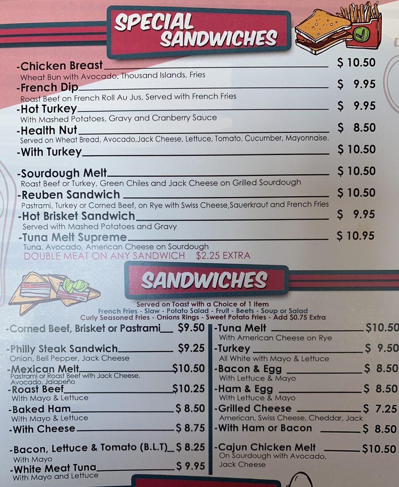 Menu at Tio's Cafe, Simi Valley