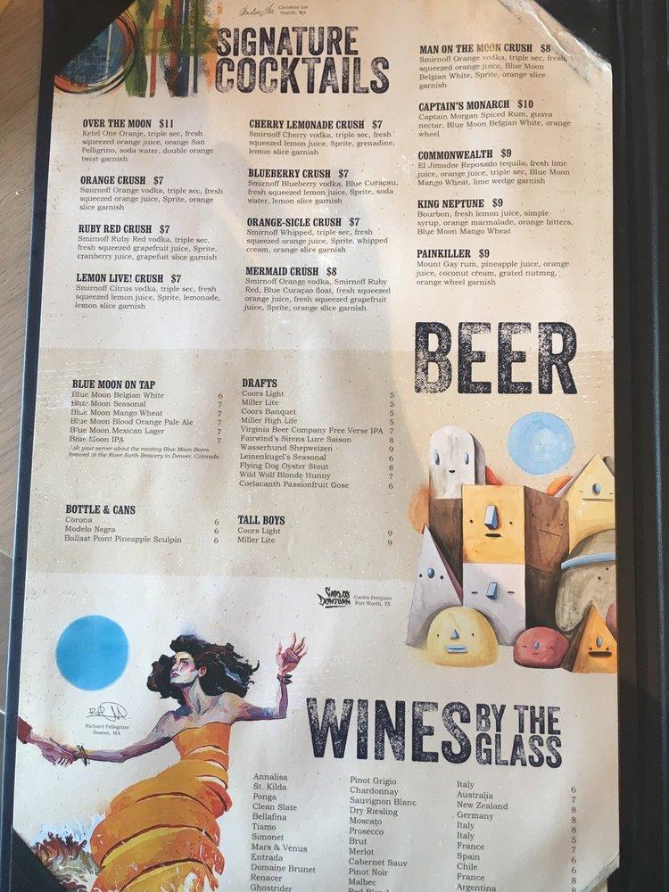 Menu at Blue Moon Taphouse pub & bar, Norfolk