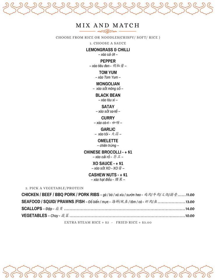 Menu at Golden Chopstix restaurant, Springvale