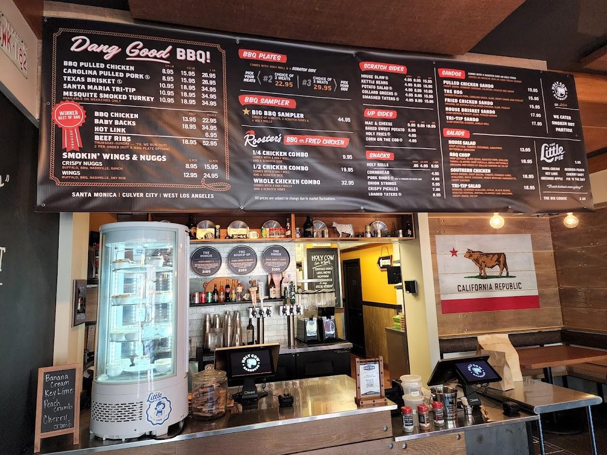 Menu at Holy Cow BBQ - Santa Monica, Santa Monica, 264 26th St