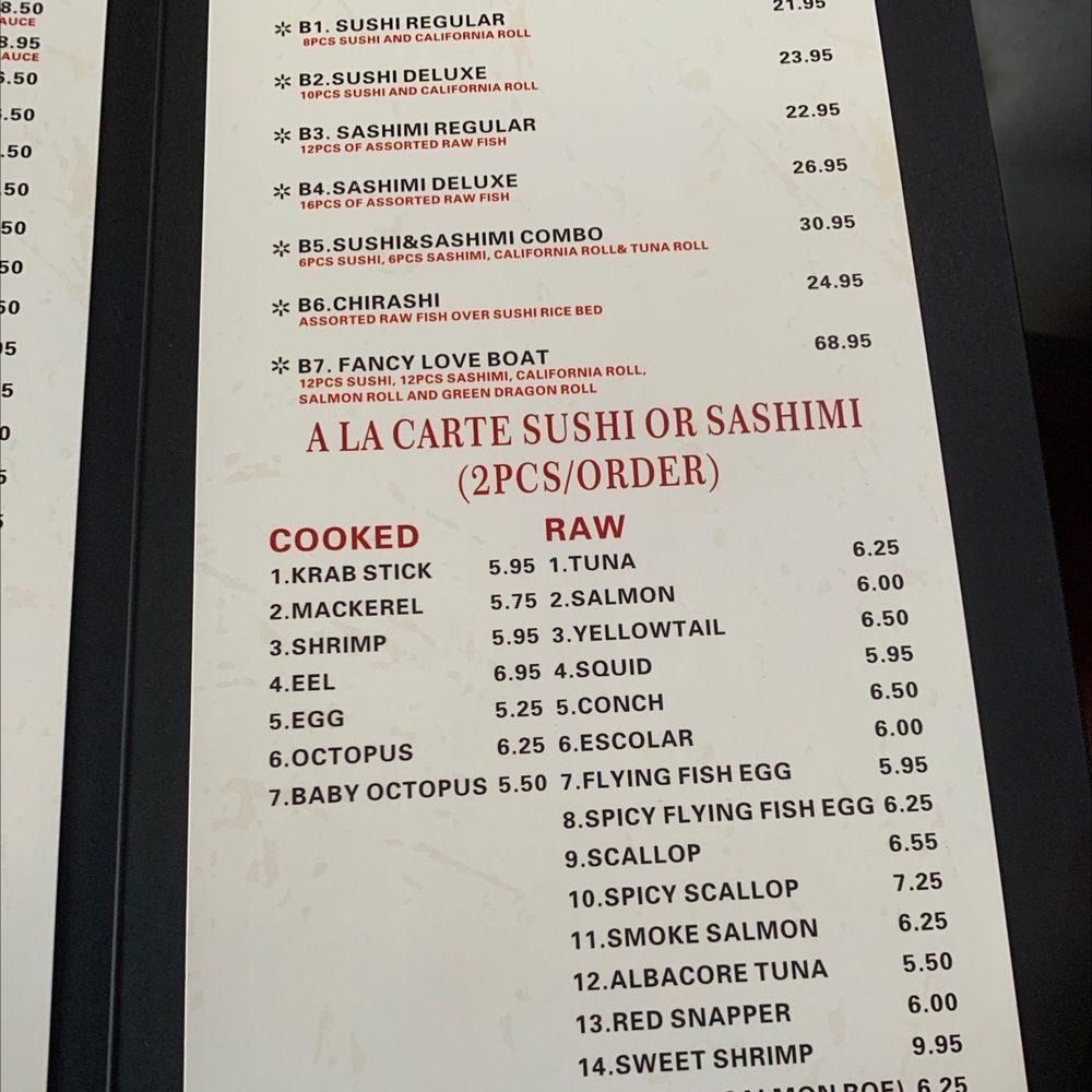 Menu at U-YEE SUSHI & GRILL restaurant, Lakewood Ranch
