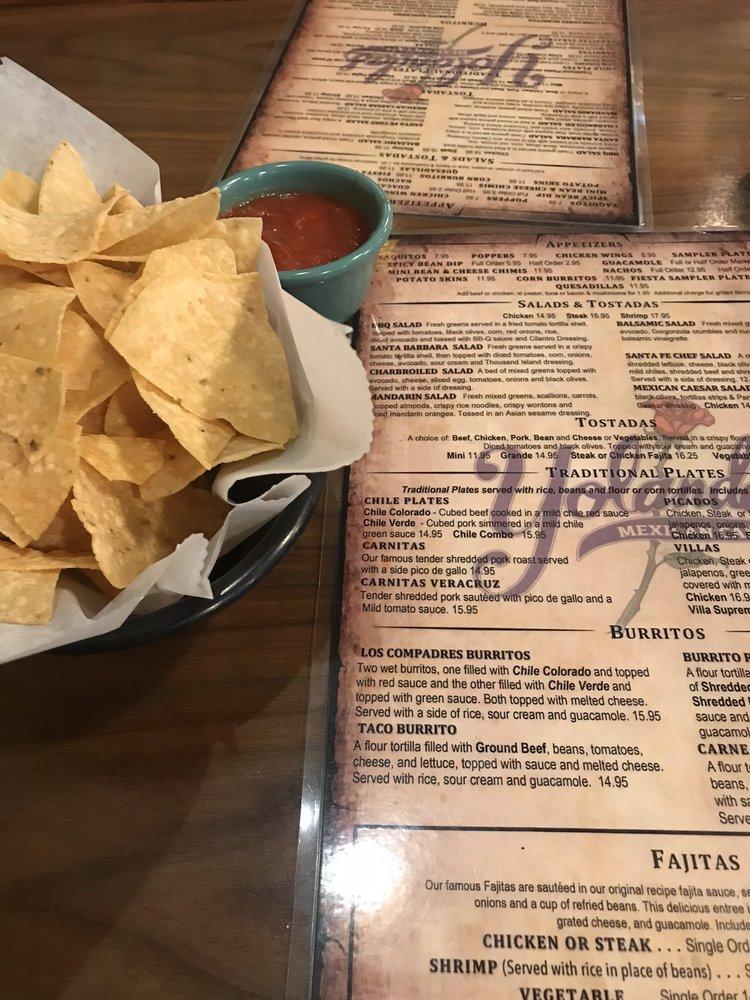 Menu at Yolanda's Mexican Café restaurant, Ventura, E Main St