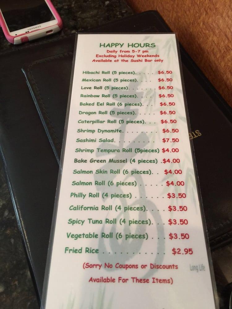 Menu at Hibachi Japanese Steakhouse, Rancho Mirage, CA-111 # A-C