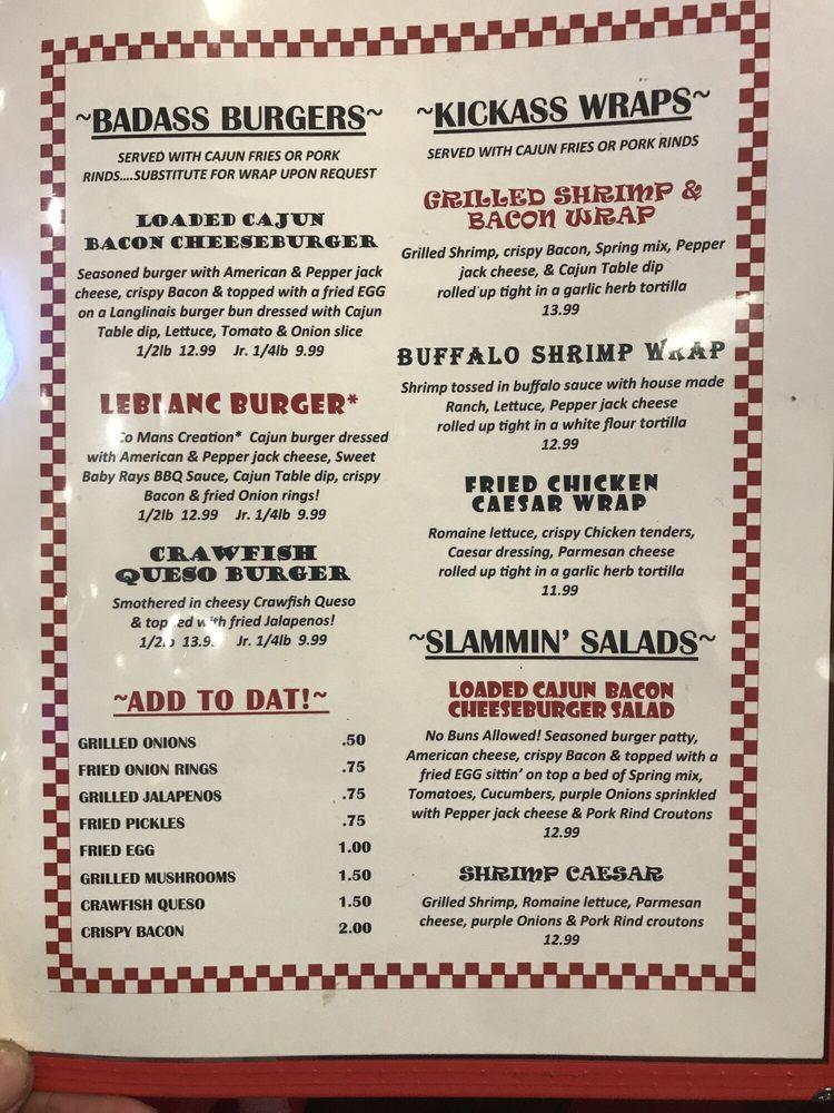 Menu at The Cajun Table restaurant, Lafayette, Ambassador Caffery Pkwy ...