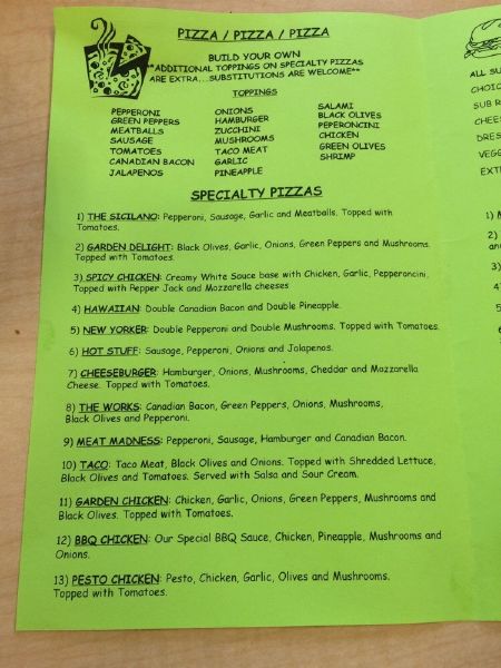 Menu at Hometown Pizza pizzeria, Omak