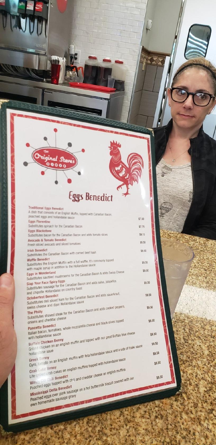 Carta del restaurante The Original Steve's Diner, Rochester, Penfield Rd
