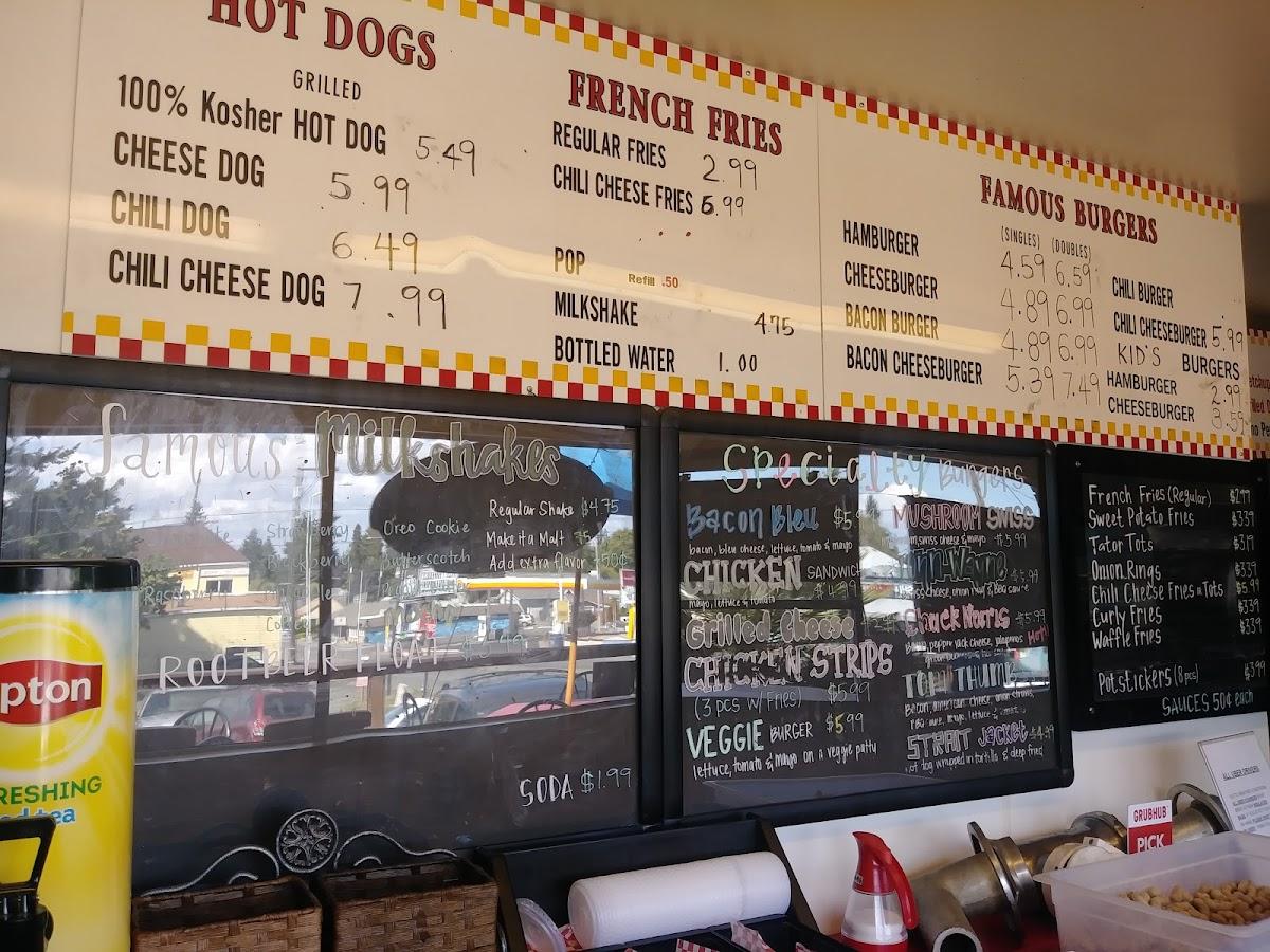 Menu at Flipping Out Burgers & Fries restaurant, Tacoma