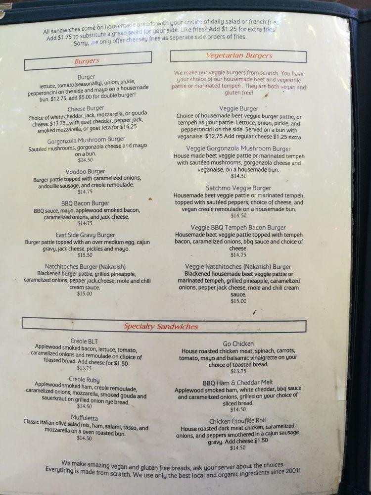Menu at Lika's Quarter Cafe, Nevada City