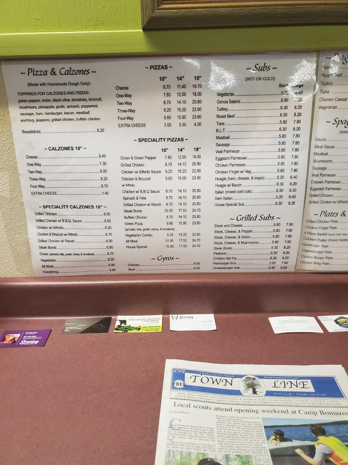 Menu at Madison House of Pizza pizzeria, Madison