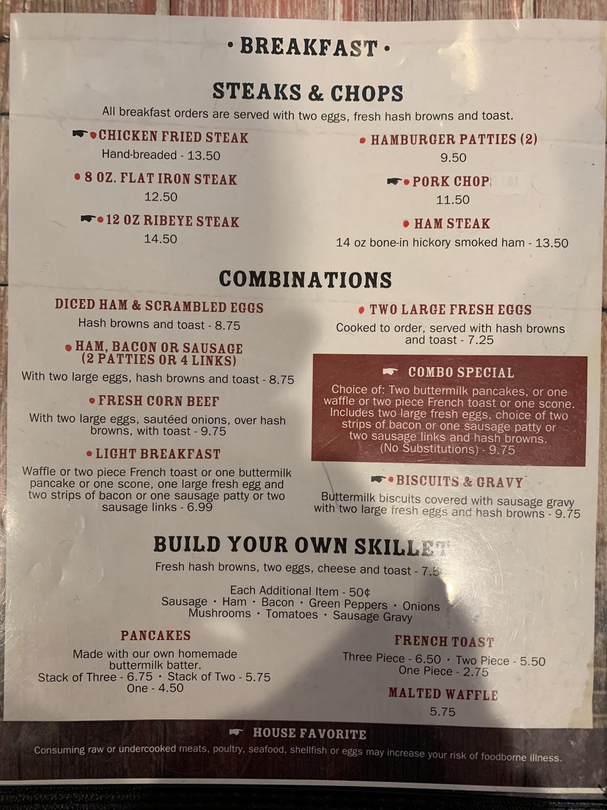 Menu at Moore's Family Restaurant, Ogden, S 1900 W
