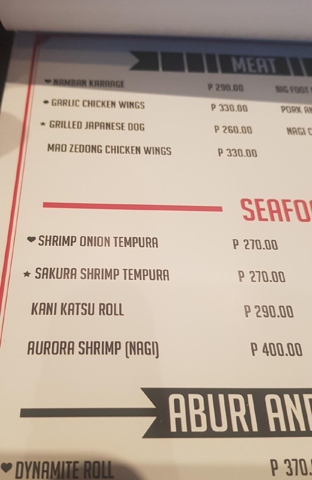 Menu at Wonder Bowl by Ramen Nagi restaurant, Taguig
