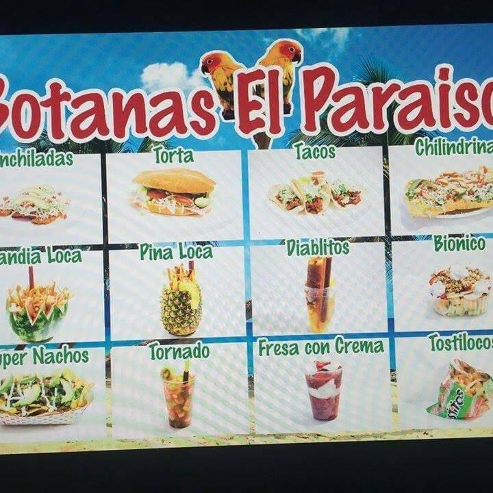 Menu at Botanas El Paraiso restaurant, McMinnville