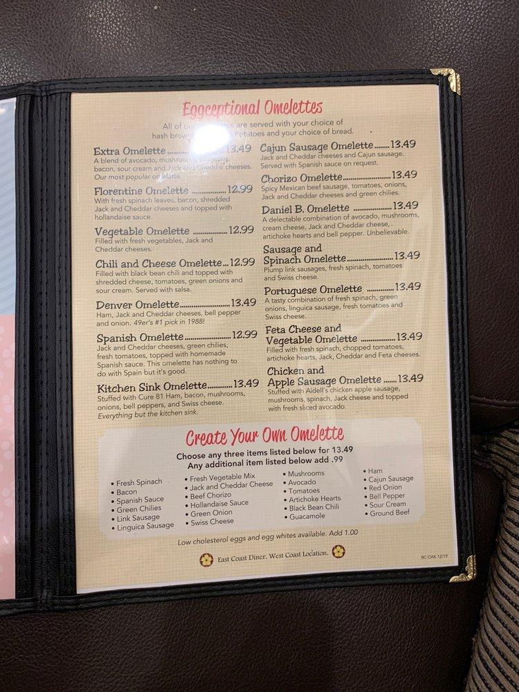 Menu at Buttercup restaurant, Oakland, Cotton St