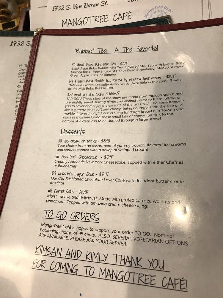 Menu at Mango Tree Cafe, Enid