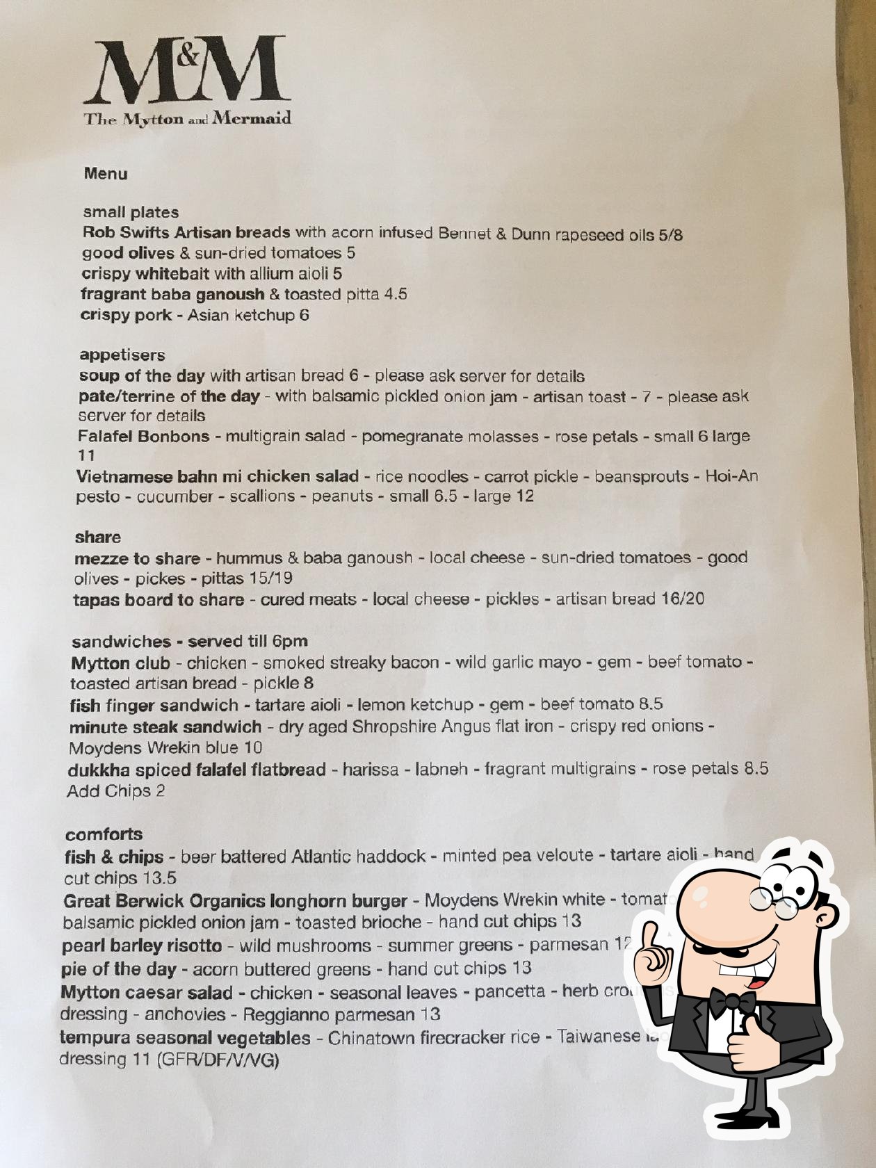 The Mytton & Mermaid, Shrewsbury - Restaurant menu, prices and reviews