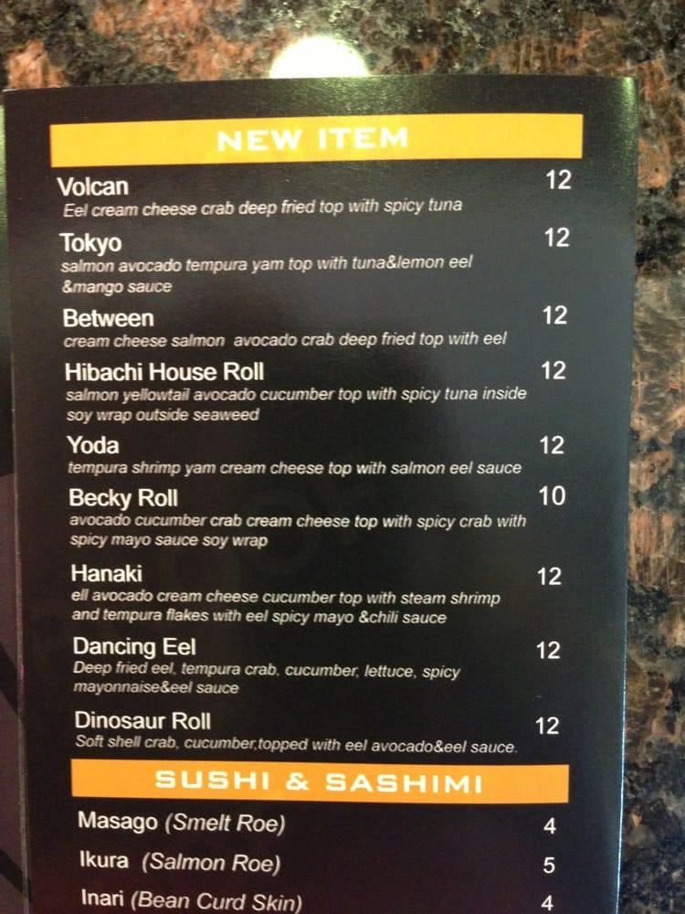 Menu at Hibachi House Sushi Bar, Kingsburg
