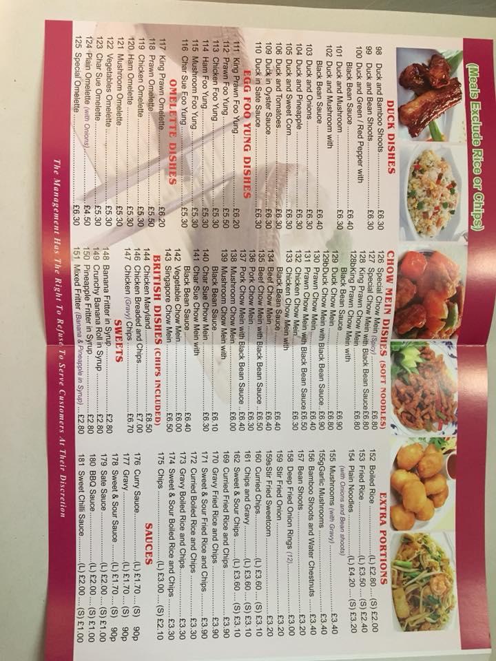 Menu at Rex's Kitchen restaurant, Banff
