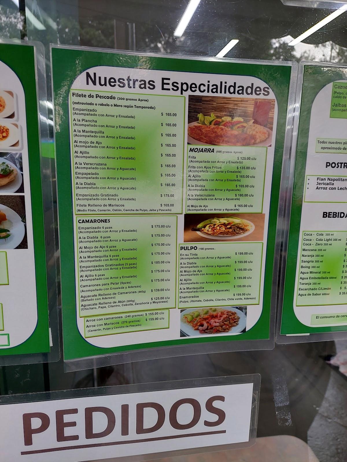 Carta del restaurante Mariscos Don Panchito, Ciudad del México ...