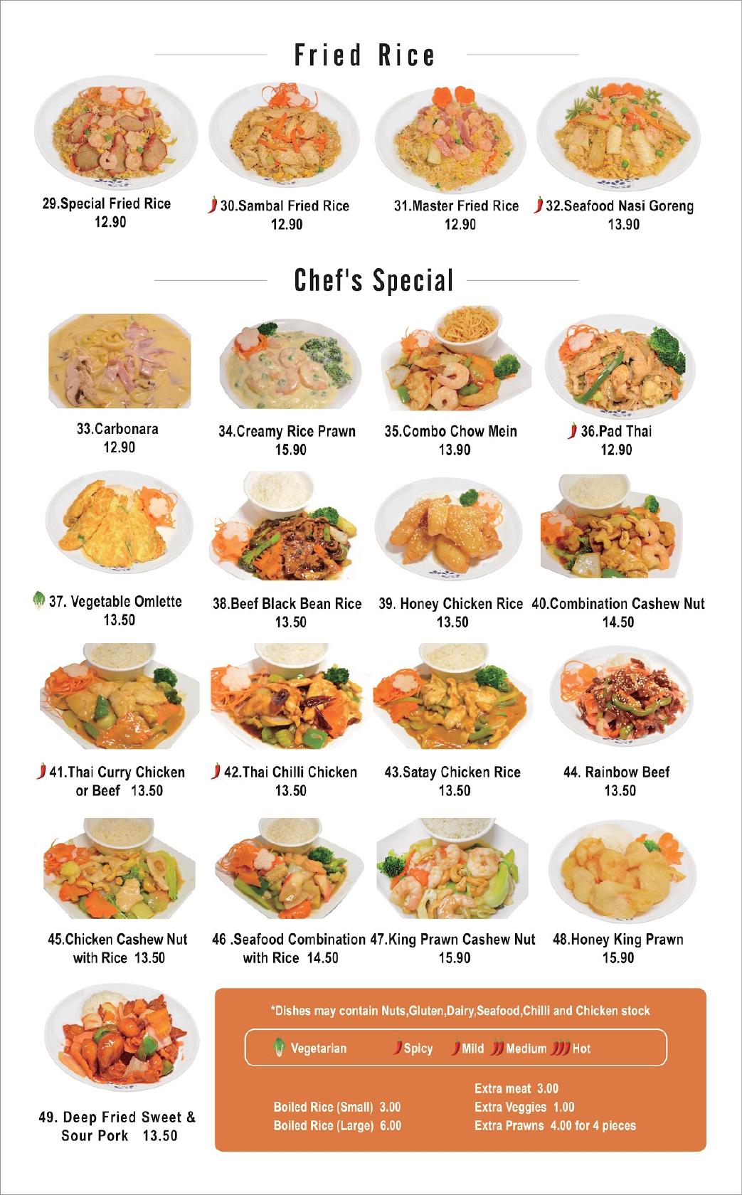 Menu at yummy tummy noodle restaurant, Burpengary