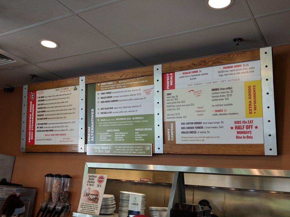 Menu at Canyons Fresh Grill - Woodstock restaurant, Woodstock, 335 ...