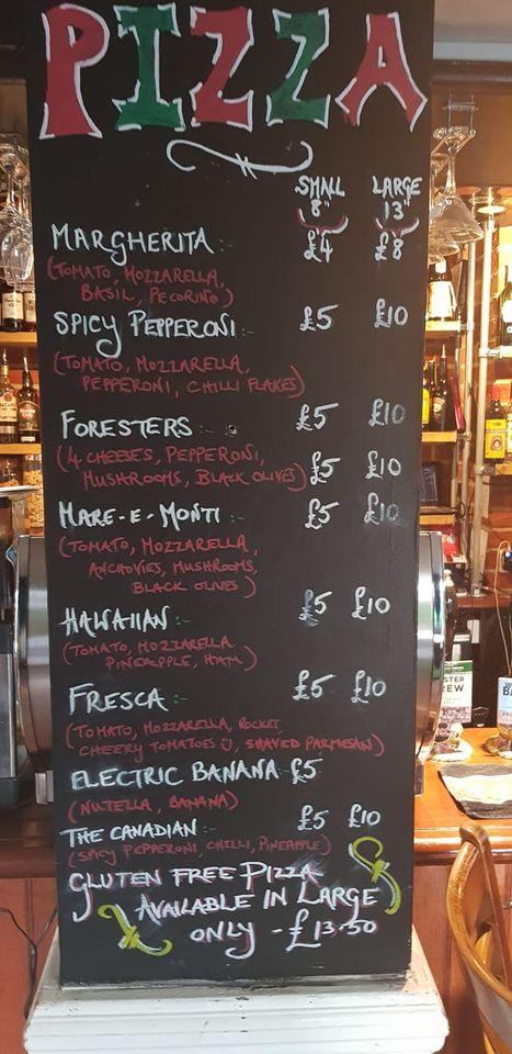 Menu at Foresters Arms pub & bar, Tonbridge