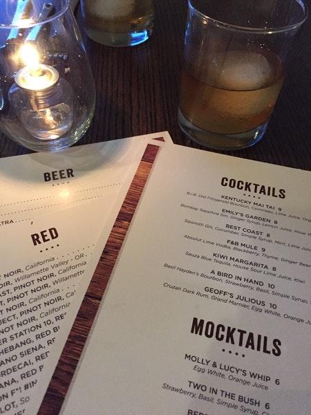 Menu at Fork & Barrel, Louisville