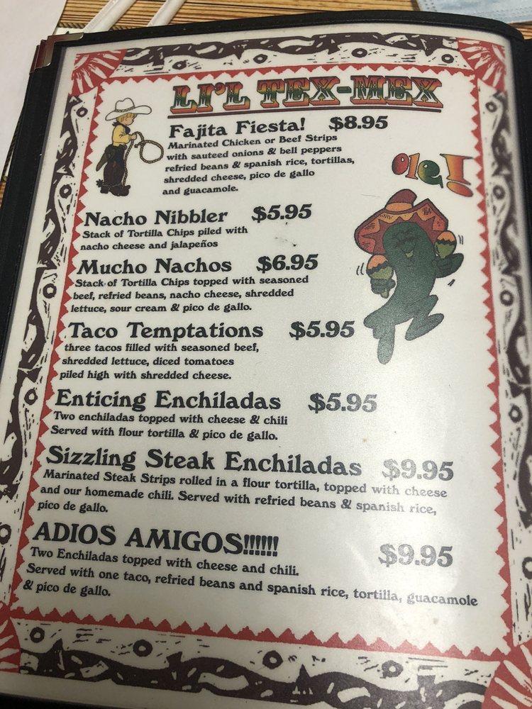 Menu at Lil-Tex Restaurant, Copperas Cove