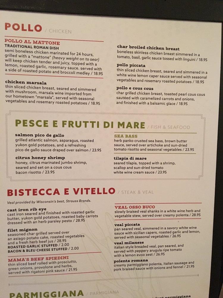 Menu at Trattoria di Carlo & Pizzeria, Oak Creek, S Howell Ave