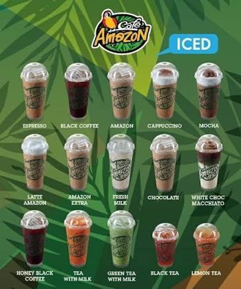 Menu at Café Amazon cafe, Khon Kaen, Unnamed Road