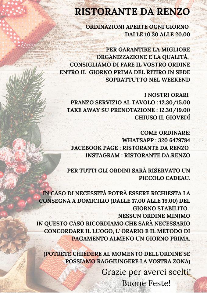 Menu da Ristorante Da Renzo, Pomezia, Lungomare delle Sirene