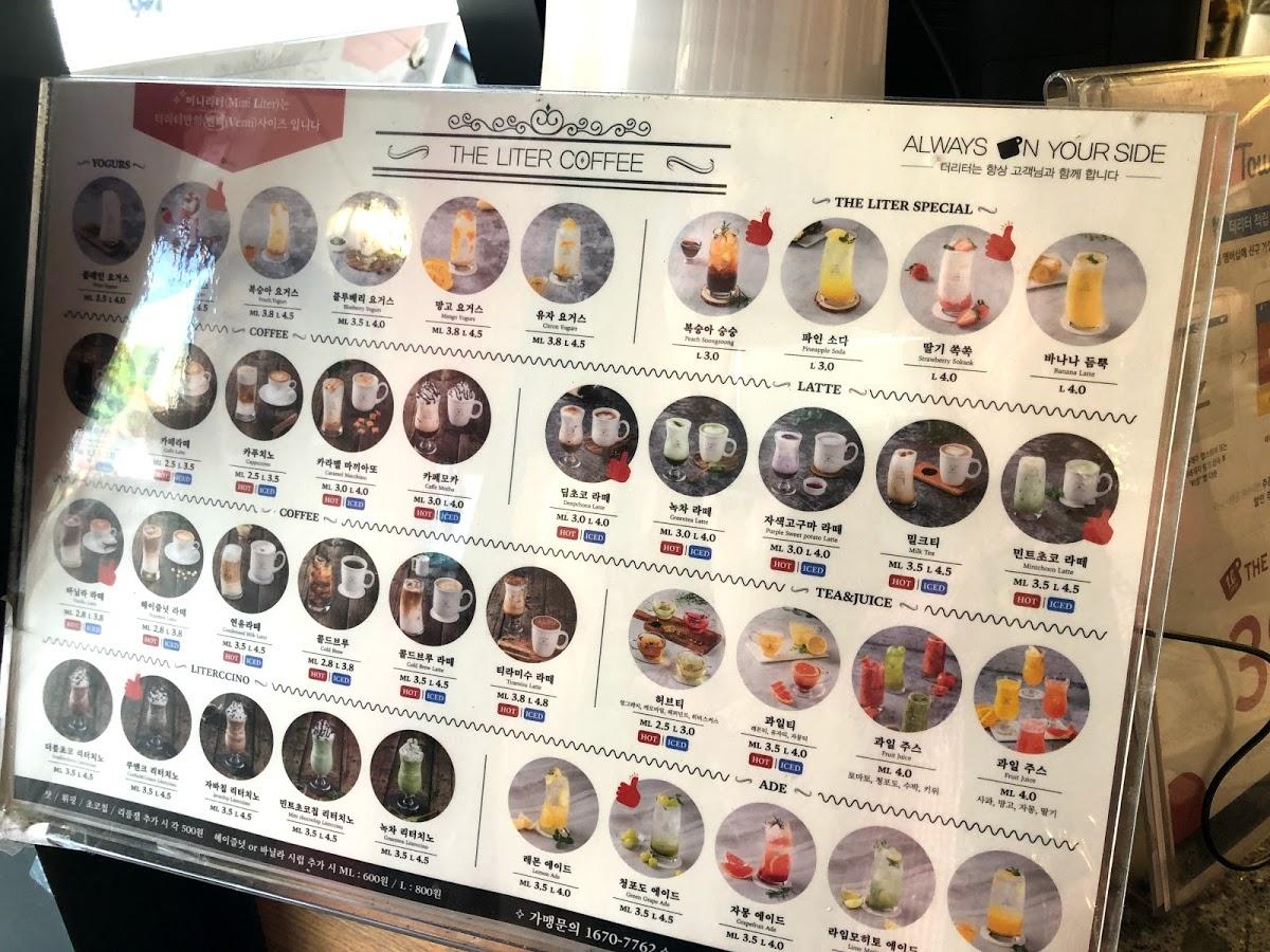 Menu at The Liter, Busan