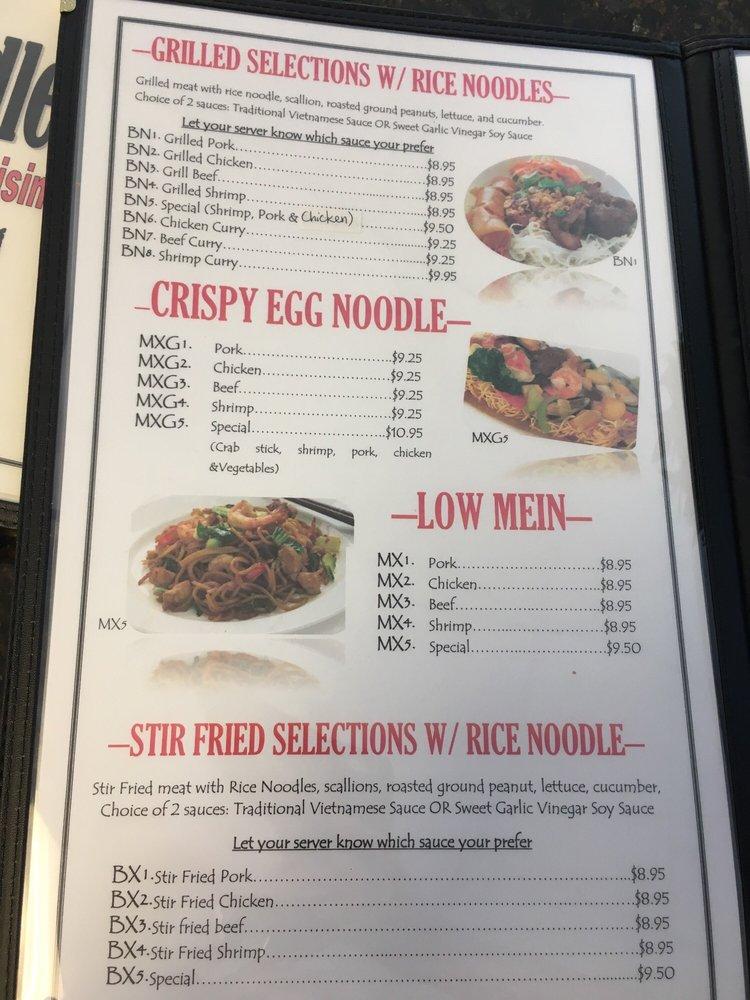 Menu at Happy Noodle Asian Cuisine restaurant, Ocean Springs
