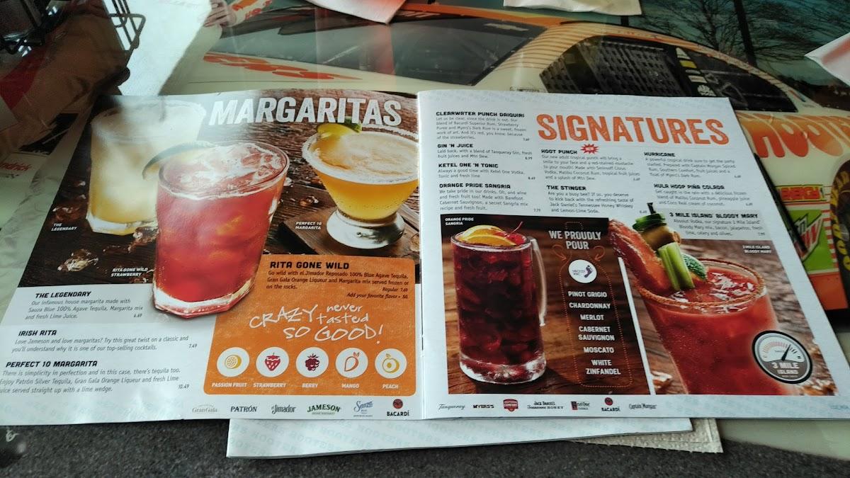 Menu at Hooters pub & bar, West Melbourne, 695 Palm Bay Rd NE