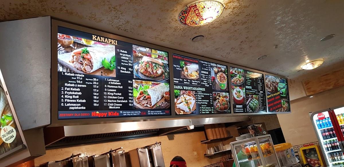 Menu at KEBAB KING restaurant, Gdańsk, Rajska 4c