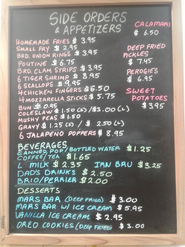 Menu at Atlantis Fish & Chip restaurant, Caledon