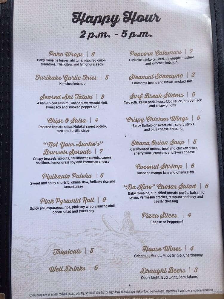 Menu at Ohana Bar & Grill, Lahaina