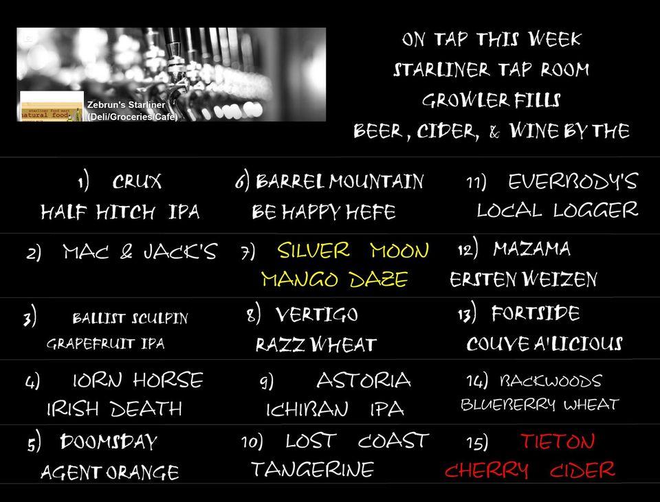 Menu at Zebrun's Starliner pub & bar, Ridgefield