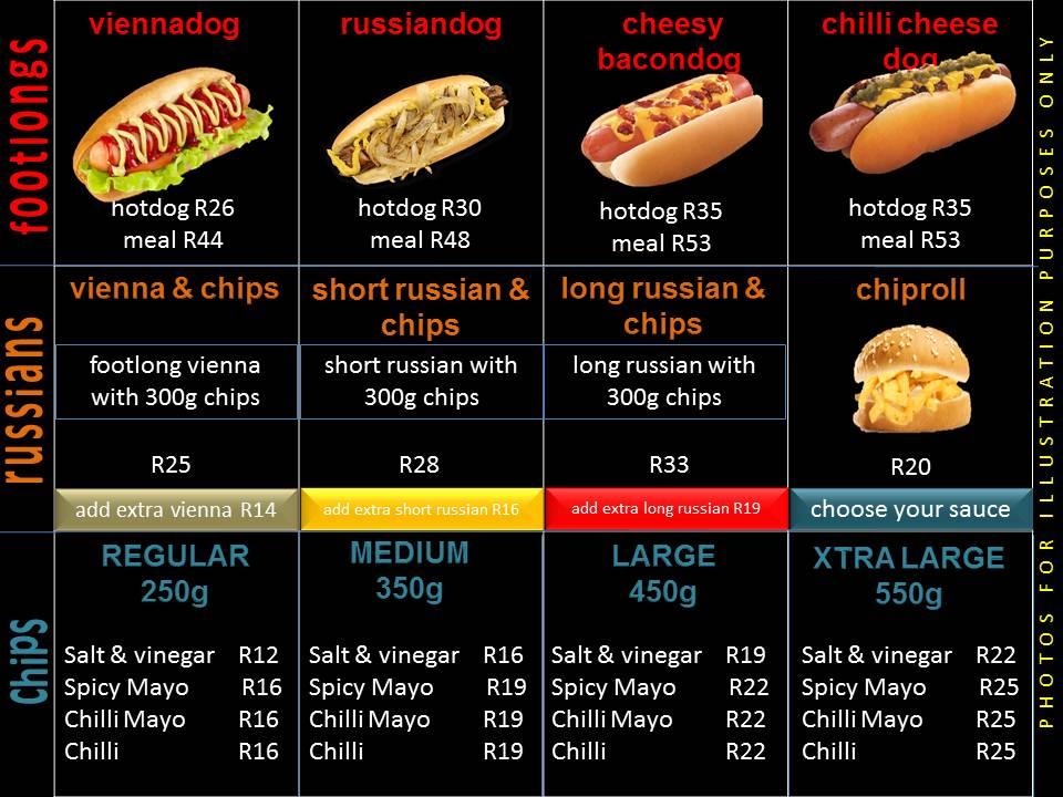 Menu at Goodburger Langenhovenpark restaurant, Bloemfontein