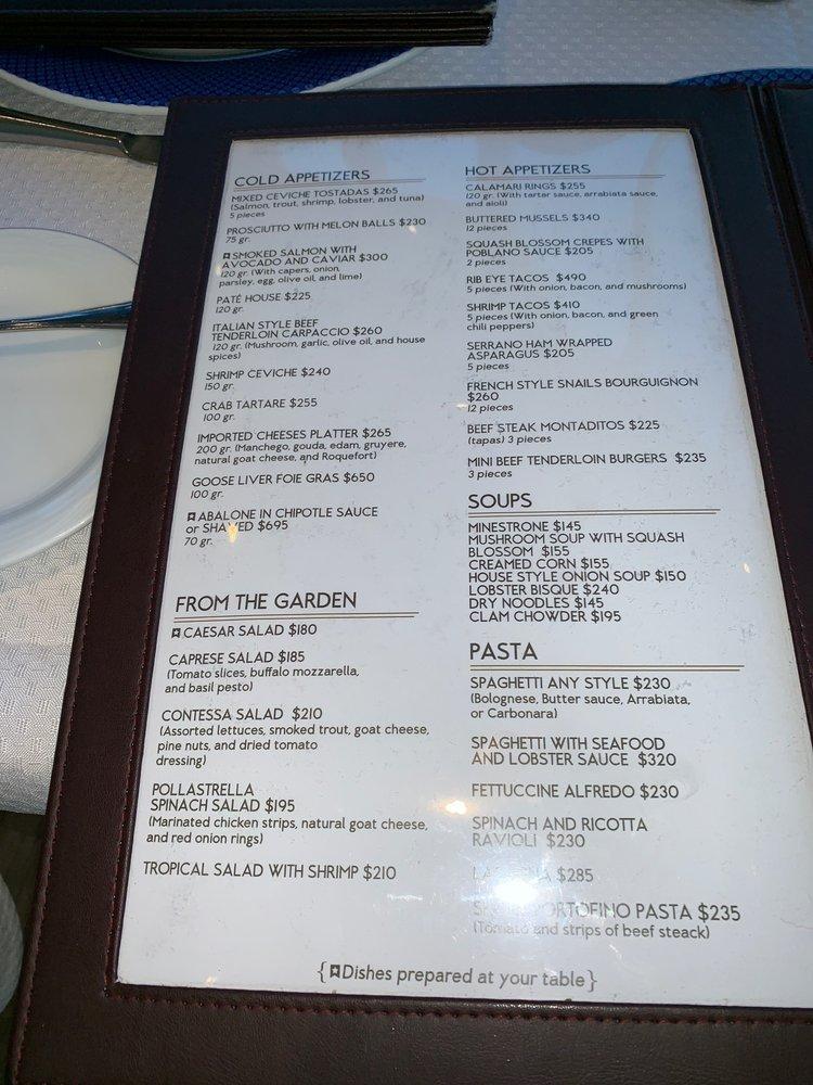 Carta de Bellini Restaurante Giratorio, Ciudad de México, Montecito 38 ...