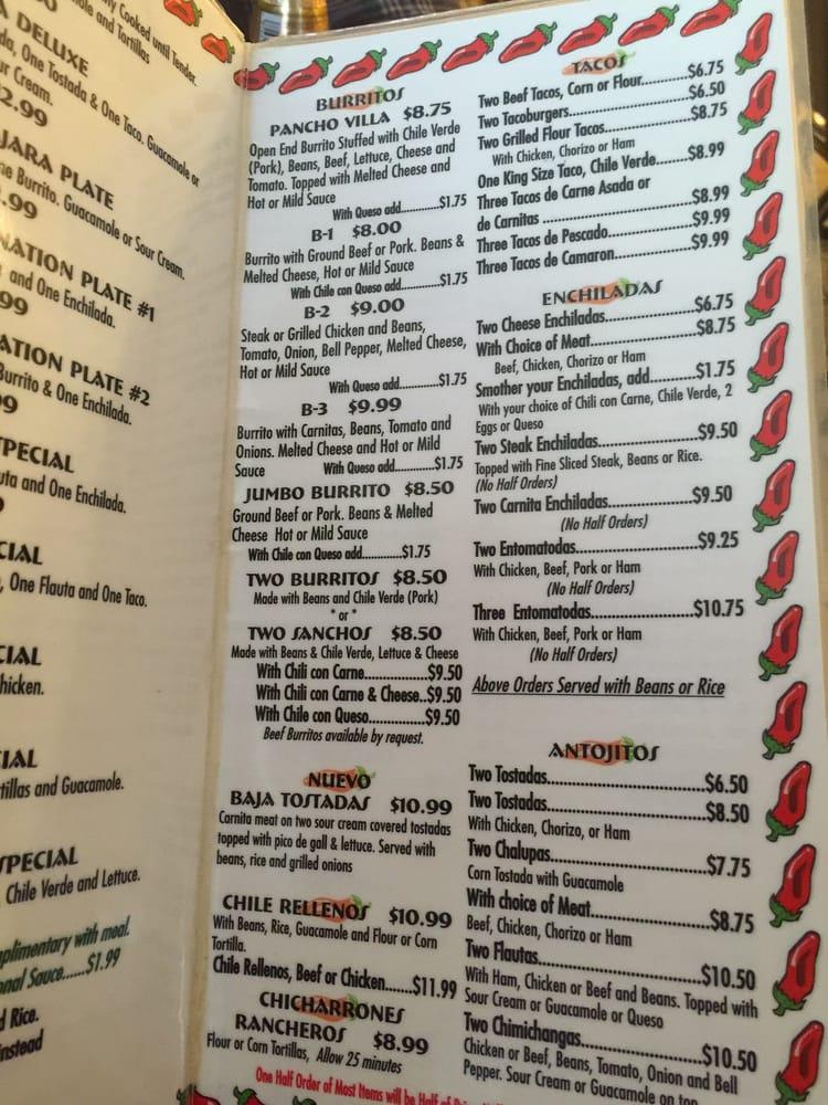 Menu at Casa Martinez restaurant, Derby, 204 W Greenway St