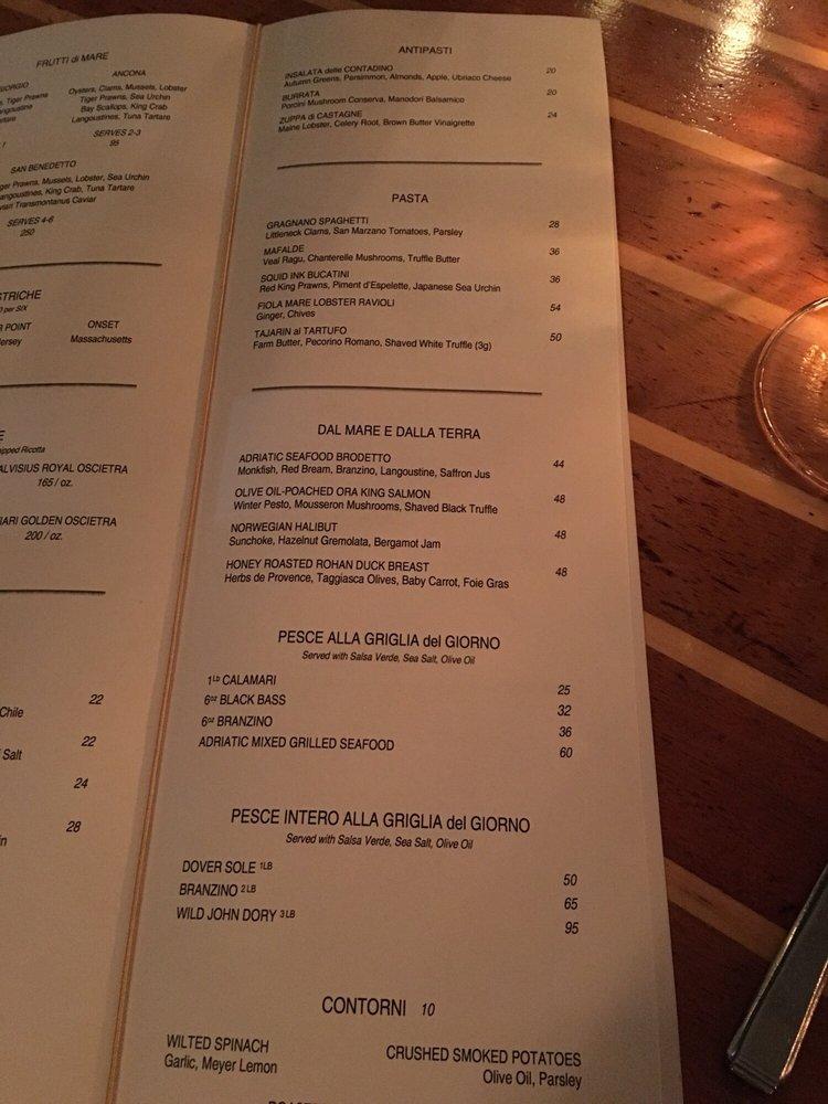 Menu at Fiola Mare pub & bar, Washington