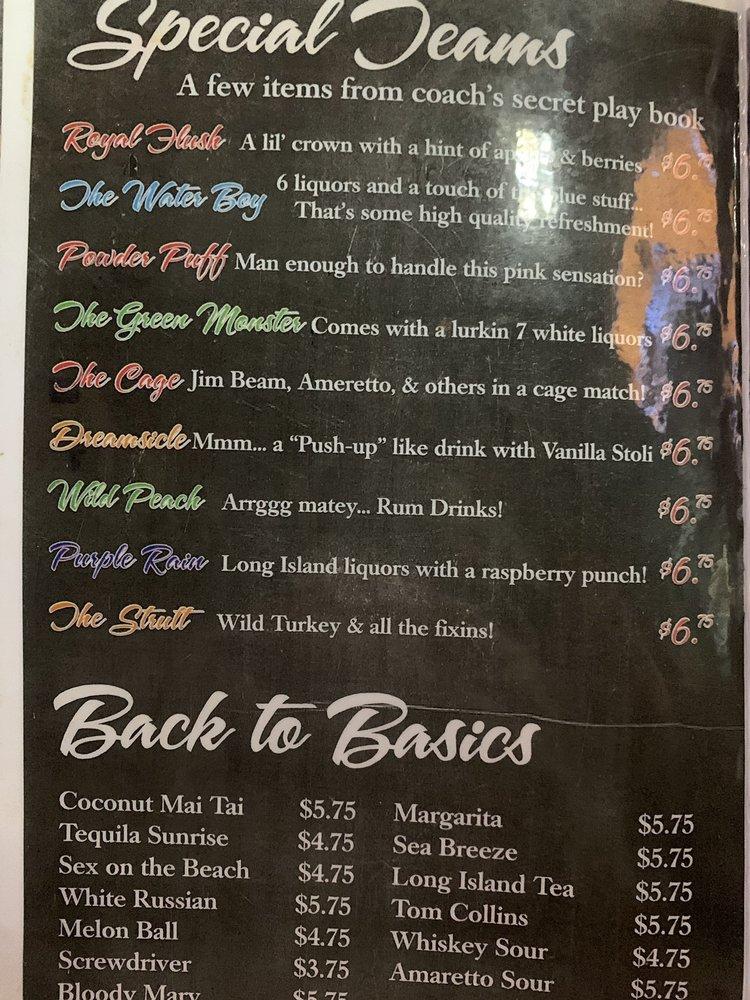 Menu at The Gridiron of Gadsden pub & bar, Gadsden